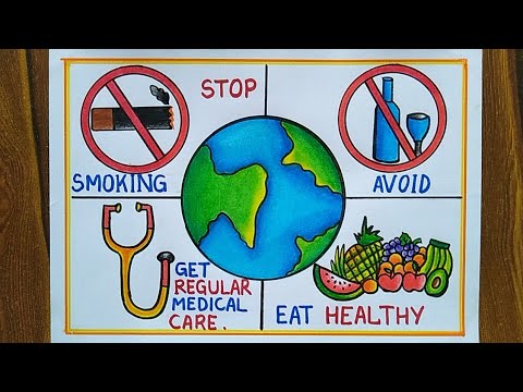 World Cancer Day Poster drawing easy,4th Feb | Cancer Awareness poster ...