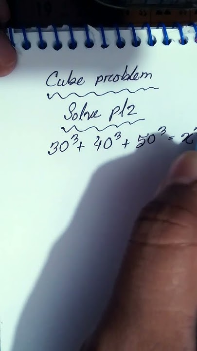 cube problem, solve plz x=?;30^3+40^3+50^3=x^3 - YouTube