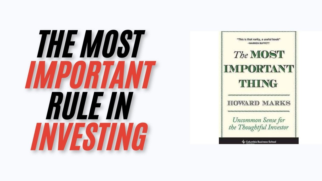 The Most Important Thing by Howard Marks Summary Podcast. - YouTube