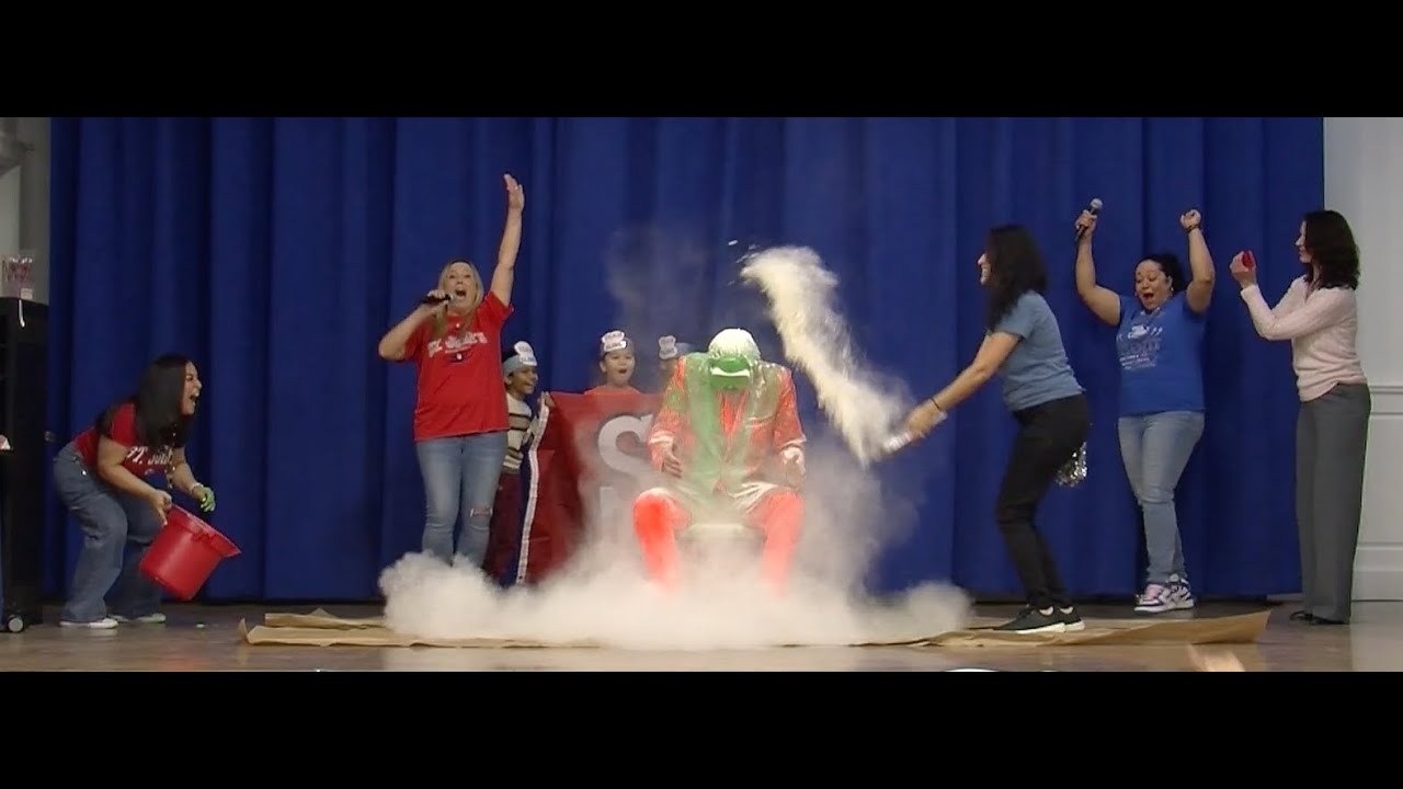 Principal gets SLIMED!!! - YouTube