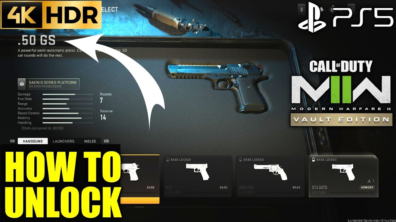 How to Unlock .50 GS Handgun MODERN WARFARE 2 How to Get .50 GS Handgun ...