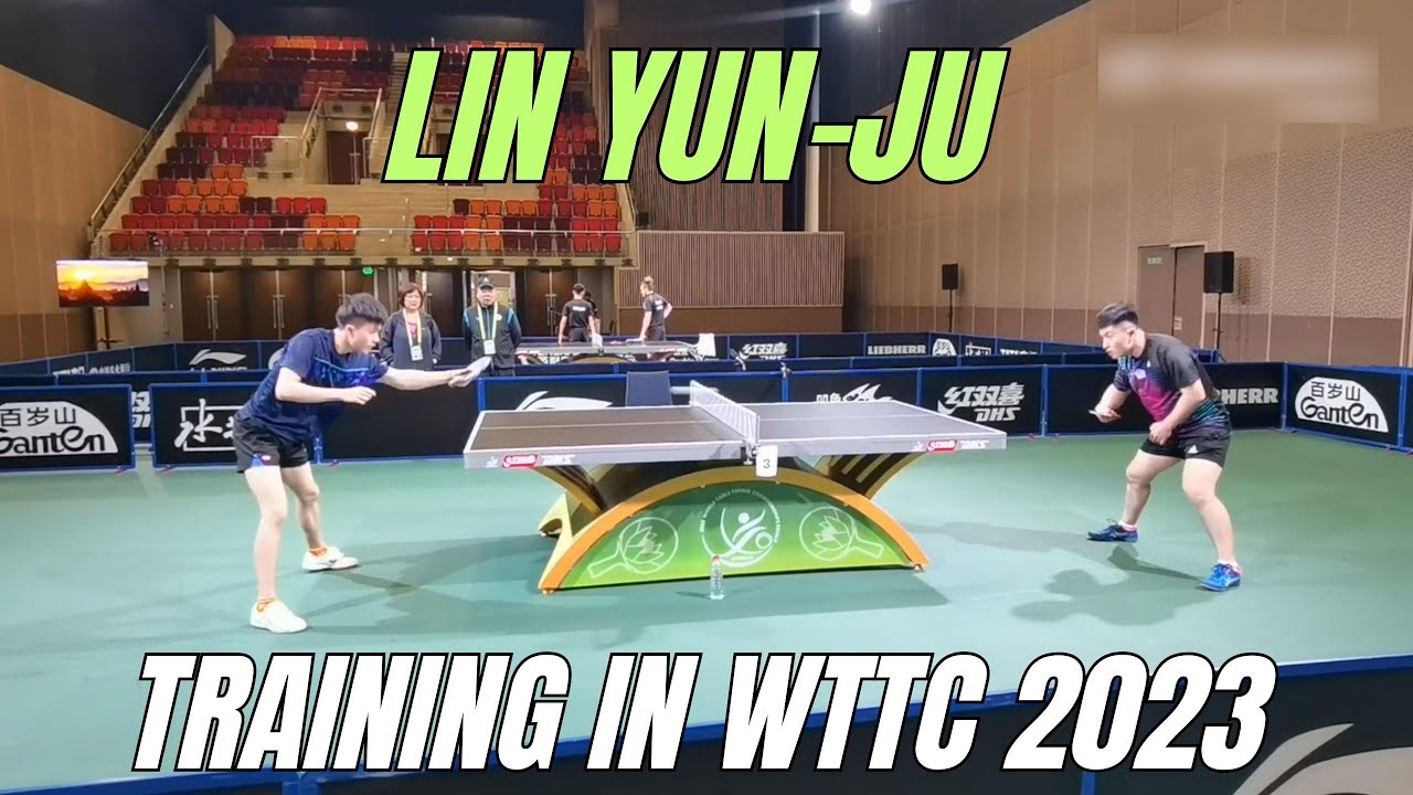 (#3) Lin Yun-Ju, Wang Chuqin training at WTTC Durban 2023 - YouTube