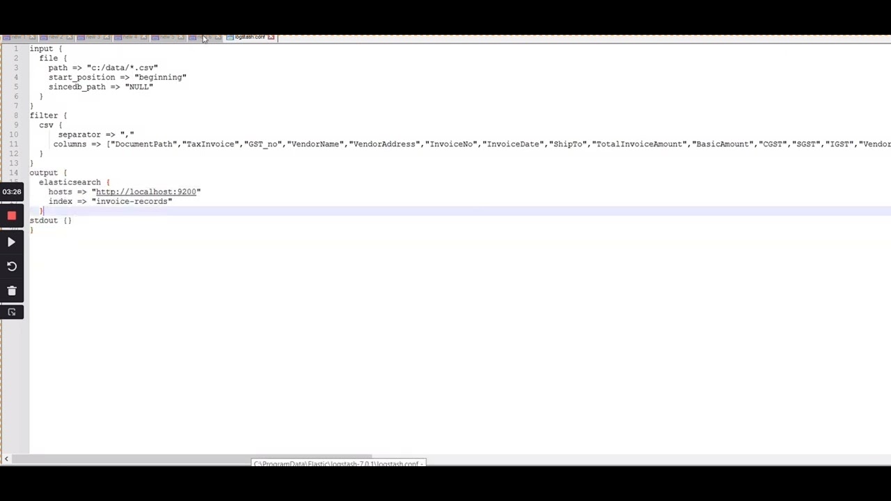 Push Csv Data Into Elastic Search Using Logstash Youtube