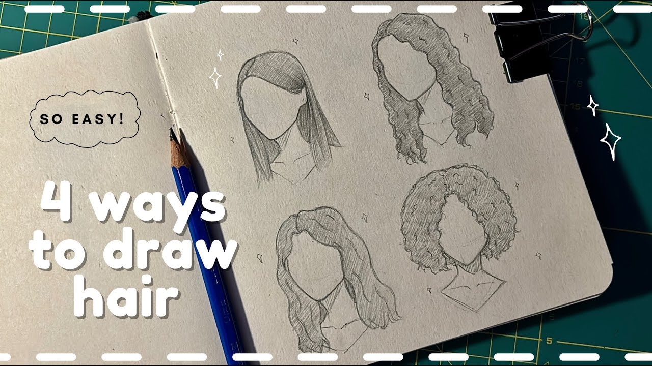 How to draw hair (girl) | Step by step for beginners 🍓 - YouTube