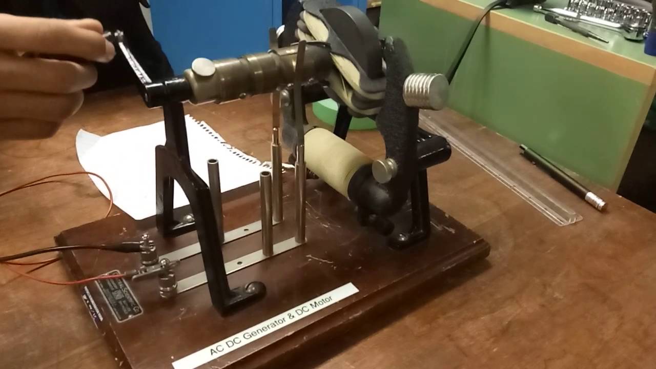 A demonstration of AC/DC generator - YouTube