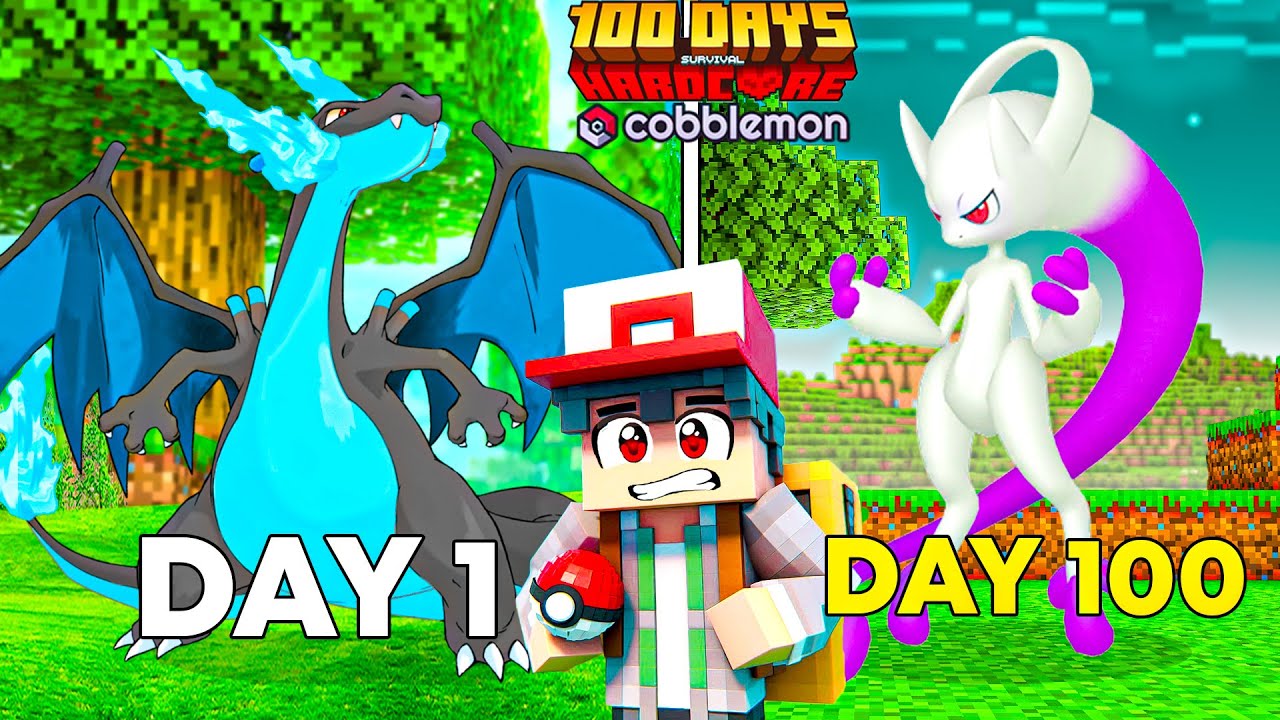 I Survived 100 Days with Mega Evolved Pokémon in Cobblemon! - YouTube