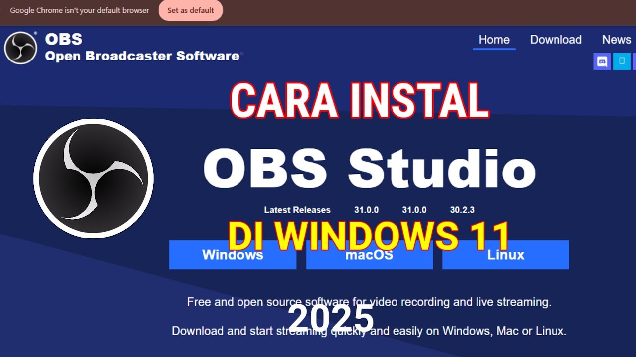 CARA INSTAL OBS STUDIO DI LAPTOP - YouTube