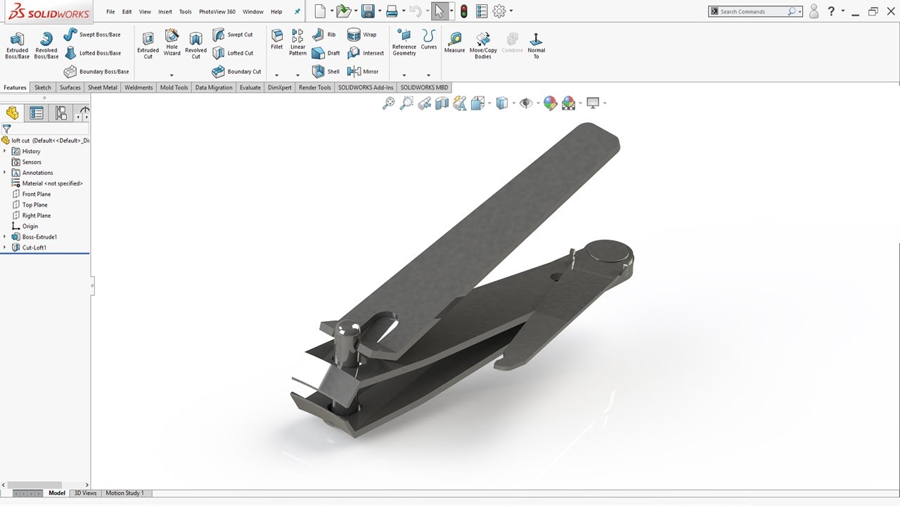 SolidWorks Beginner Tutorial | Nail Clipper - YouTube