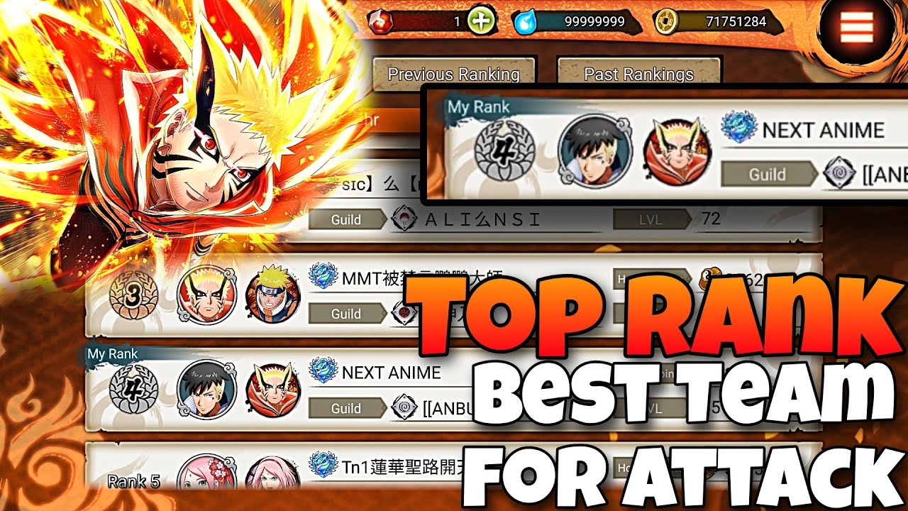 NxB NV: Best Team For Attack Mission | Top Rank 😍🔥 | Naruto X Boruto ...