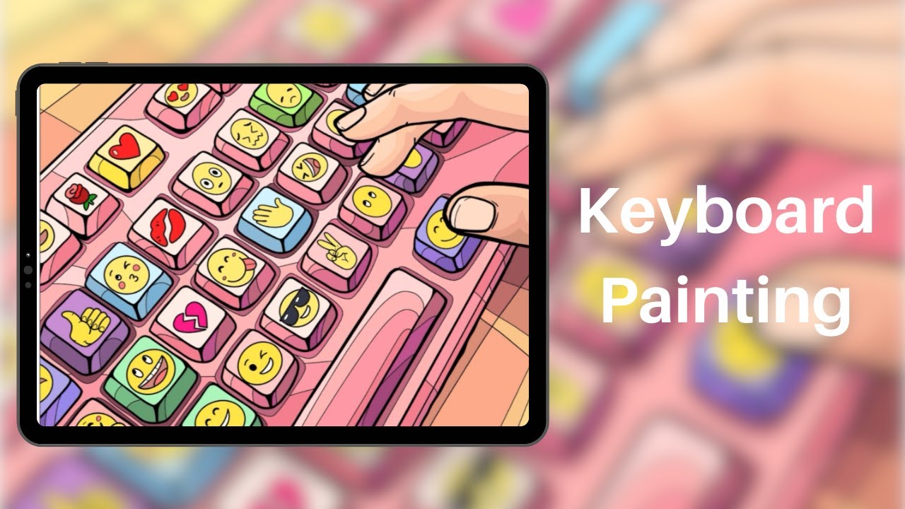 A beautiful keyboard painting | Usama Majid | Painting videos | Art ...