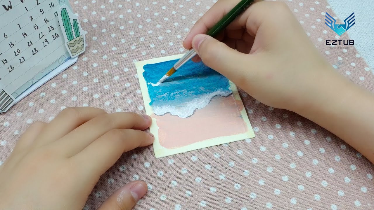 How to draw scenes sea waves crashing | Basic drawing tutorial - YouTube