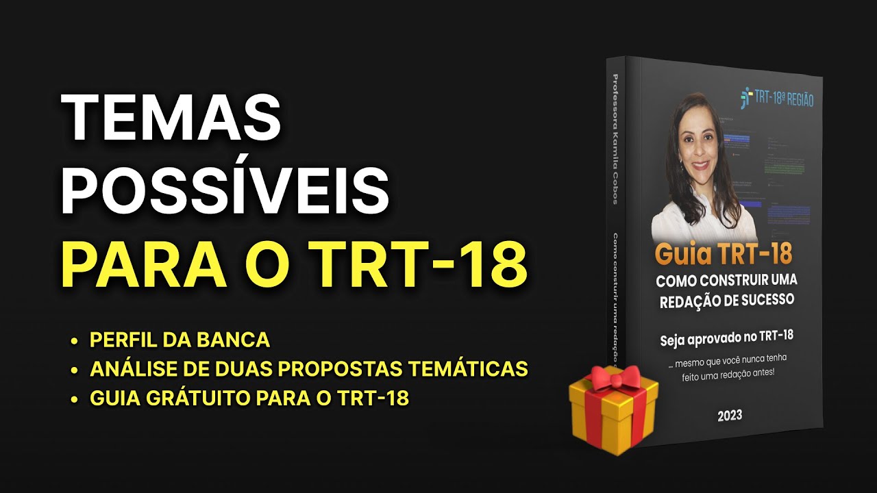 Concurso TRT 18 - Temas possíveis de redação - YouTube