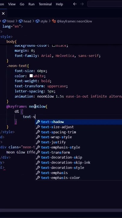 Neon Effect #neoneffect #csstutorial #animatedshorts #cssanimation #3danimation #neon #css3 # ...