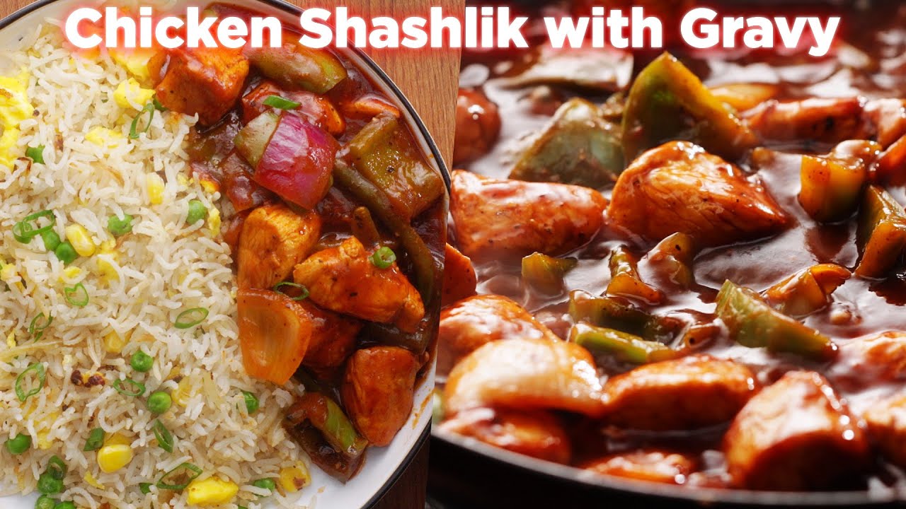 Easy Chicken Shashlik With Gravy Recipe - YouTube