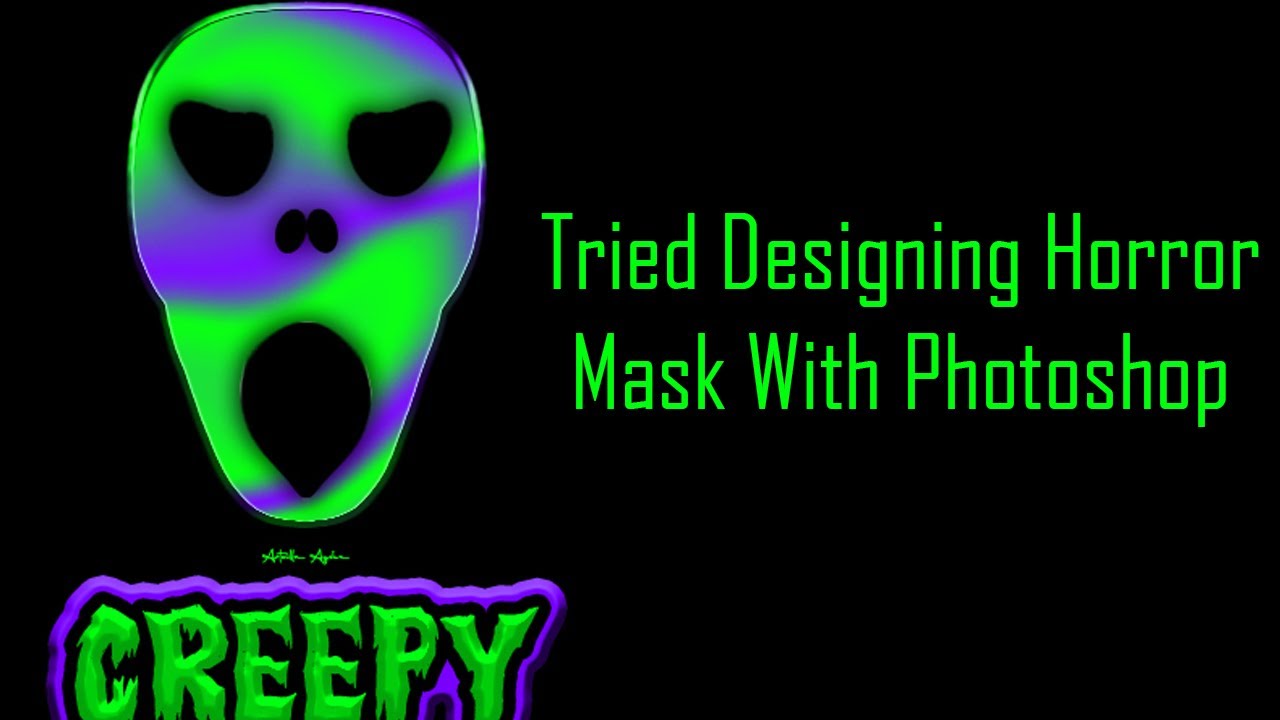 I Tried Creating Horror Mask Design With Photoshop - YouTube