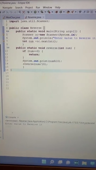 Java Program How To Reverse A Number Using Recursion Java Shorts Javaprogramming Youtube