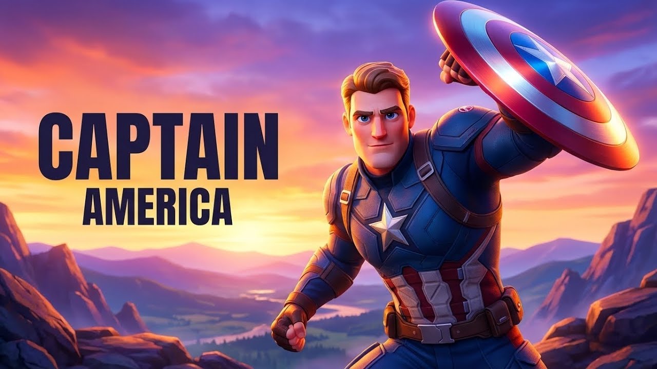 Captain America Saves the Day! | 5-Second Action Scenes | Pixar 3D ...