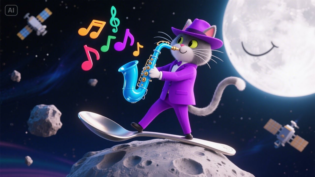 Hey Diddle Diddle, the Moon’s in the Middle | Silly Space Rhyme for ...