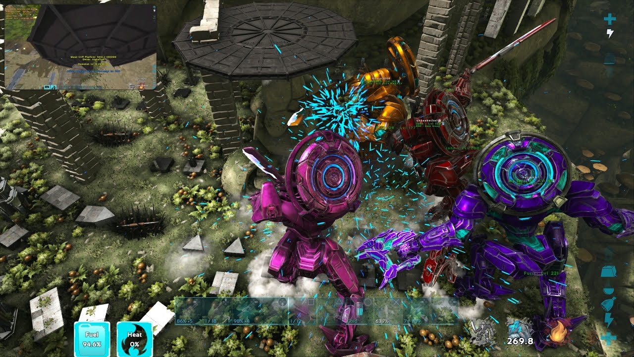 Fobbing Gen2 bases & Defending ab base Vs 2 tribes / Ark Ca14 PVP - YouTube