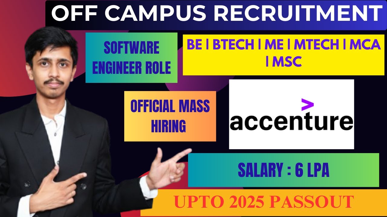 Accenture Mass Hiring 2025 for Freshers | Accenture Hiring for Software ...