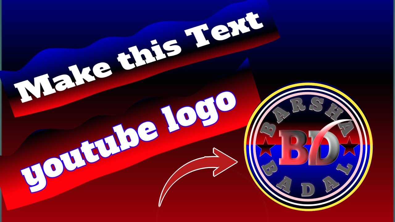 How to make text youtube logo/kasari banaun text youtube logo// #1.02 - YouTube