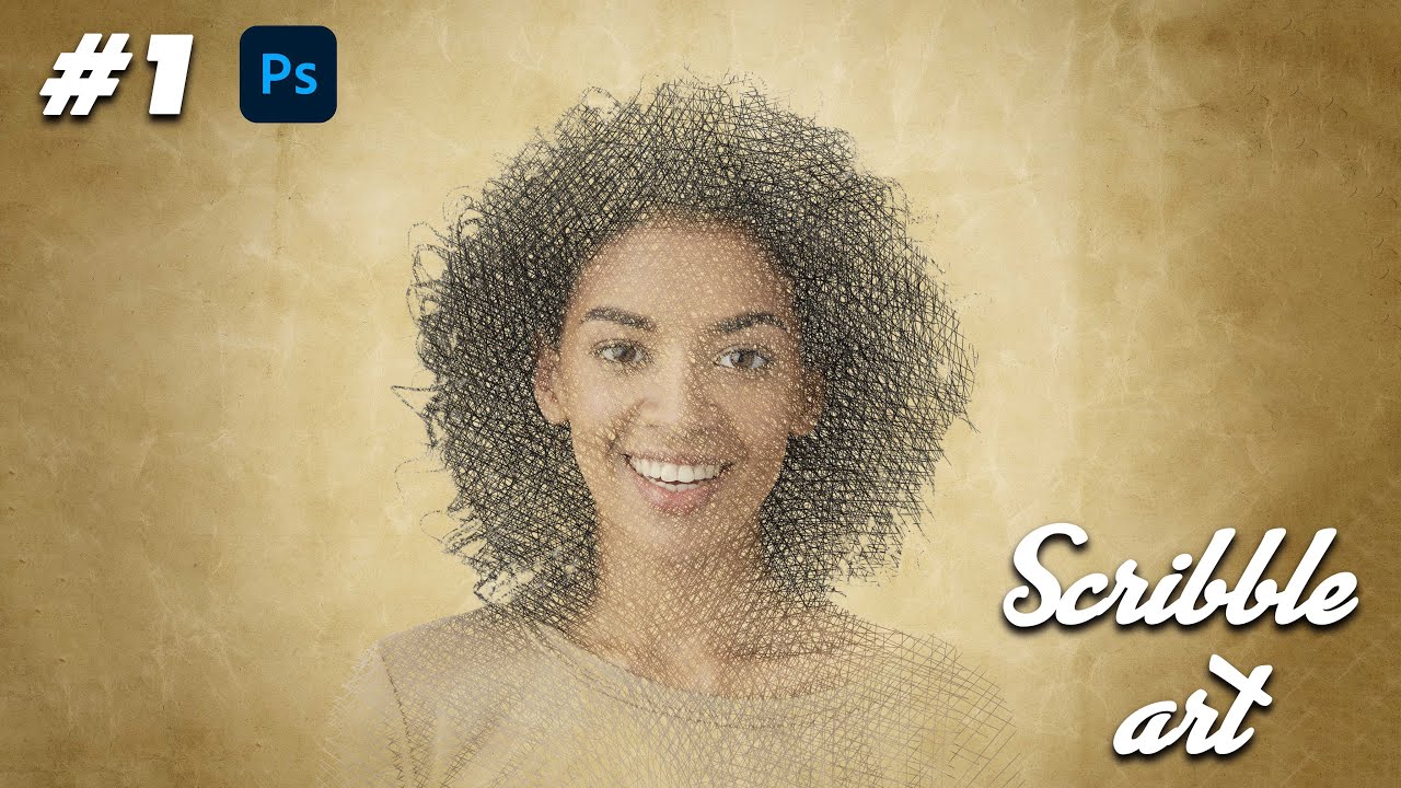 How To Create Scribble Art In Photoshop - YouTube
