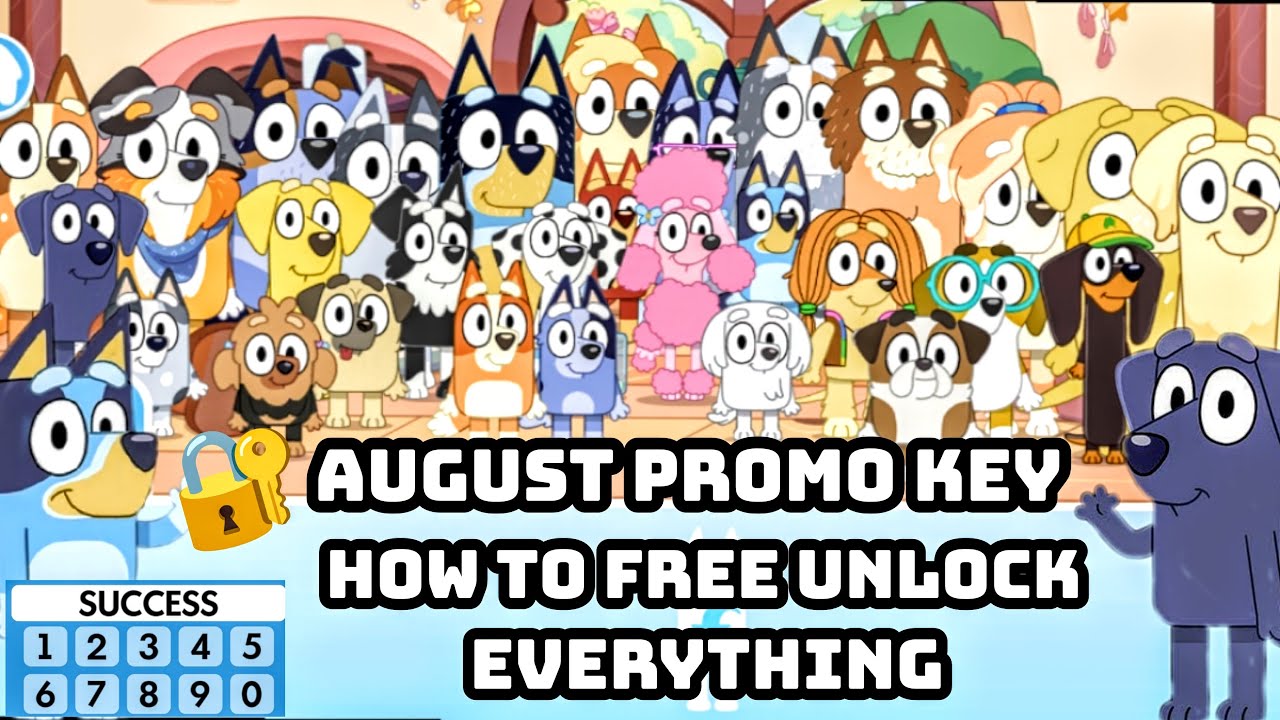 Bluey Let's Play August Promo Key How To Free Unlock Everything In ...