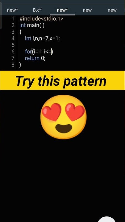 Try this new pattern with c language| c language Tutorial #shortsfeed #shorts #clanguage # ...