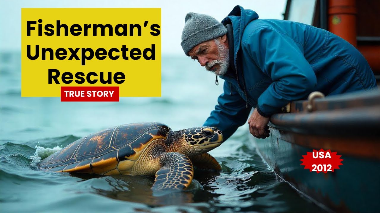 Fisherman Saves Trapped Turtle from Plastic Disaster - YouTube