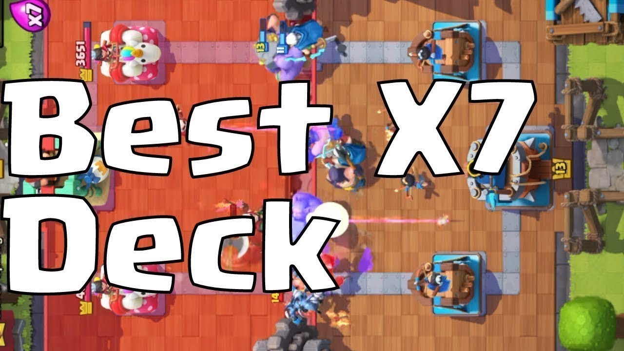BEST DECK FOR X7 INFINITE ELIXIR MODE : CLASH ROYALE - YouTube