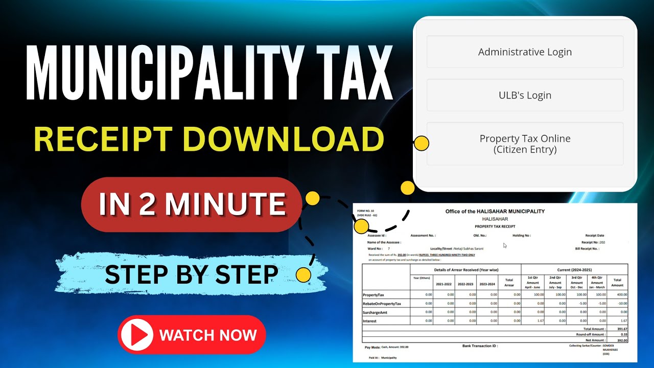 municipality holding tax payment receipt download | holding tax payment ...