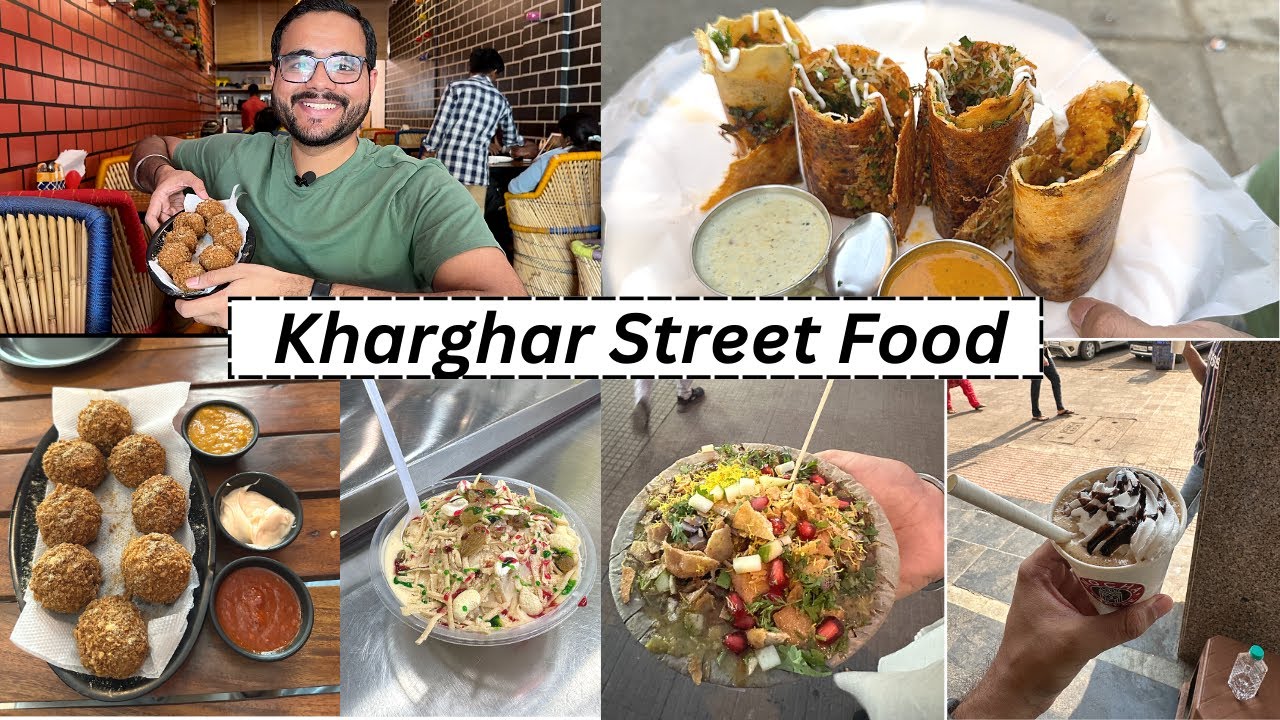 Kharghar Street Food | Tikki Chaat, Ice Dish, Kurkure Momos and more ...