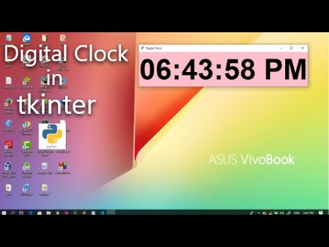 create a Digital clock in tkinter. Python - YouTube