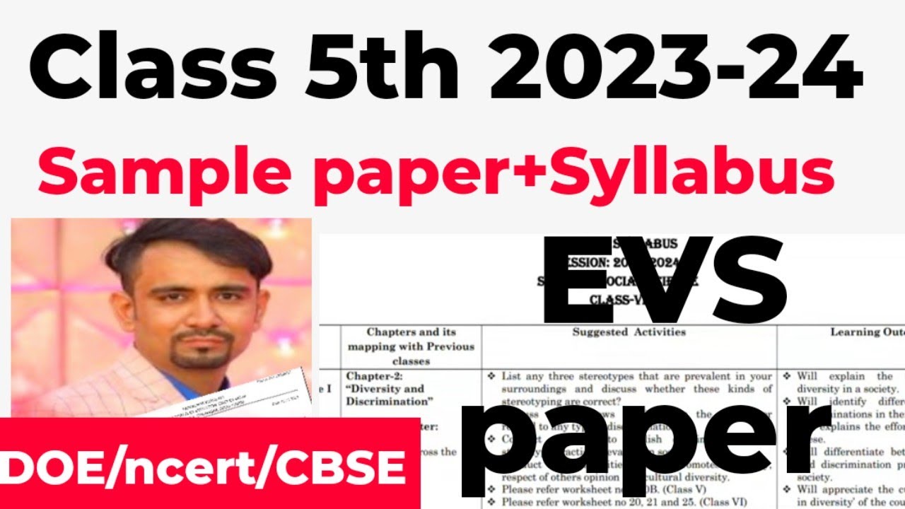 Doe_class 5 EVS (science) sample paper 2023-24 /syllabus/important ...