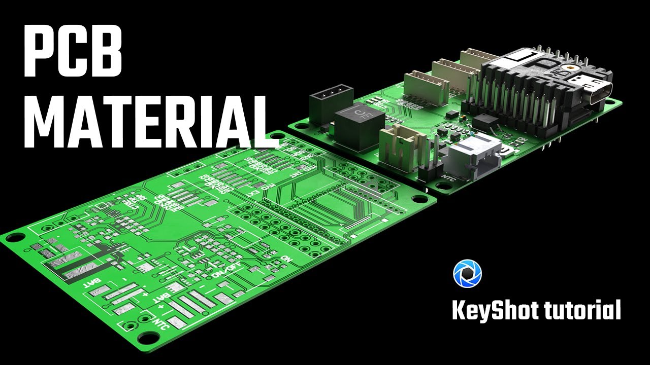 Multicolor PCB material with solder. KeyShot tutorial. - YouTube