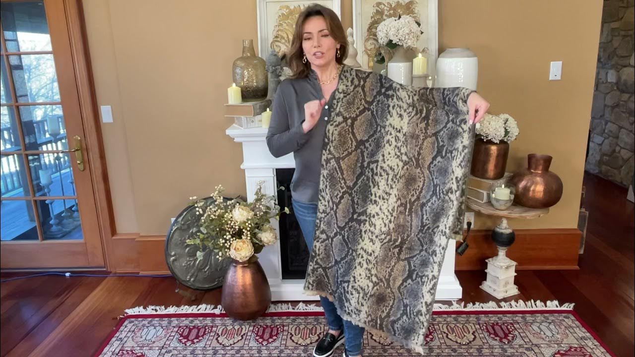 Two Tone Python Print Scarf - YouTube
