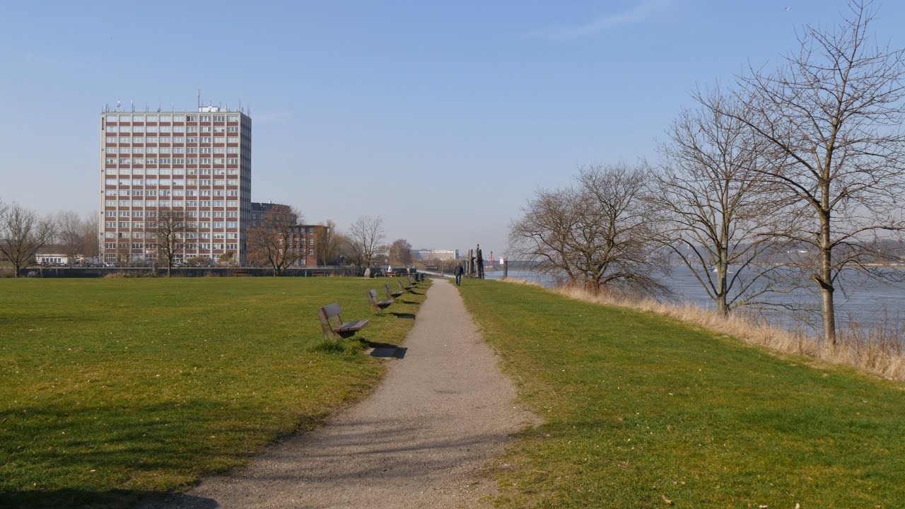 Hamburg, Germany: Finkenwerder, Elbe, Gorch-Fock-Park - 4K UHD Video ...
