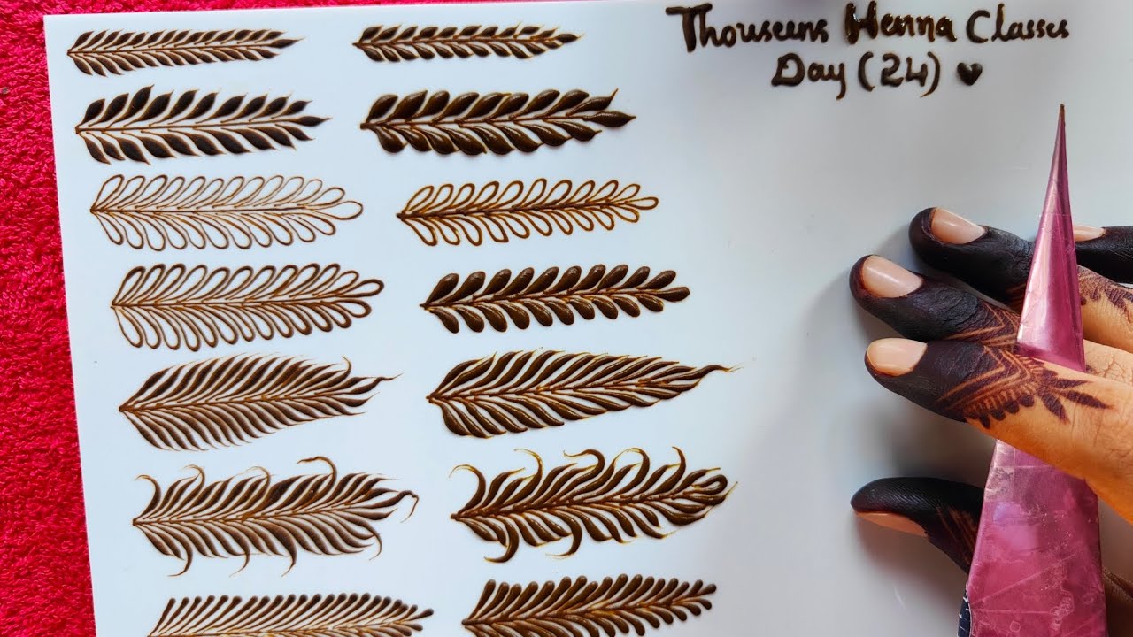 Henna Class day 24 | How to Create Different Henna Vines | Learn Henna ...