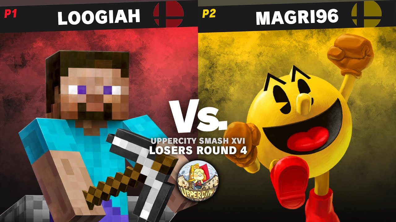UpperCity Smash XVI - loogiah (Steve) vs Magri96 (Pac Man) - Losers ...