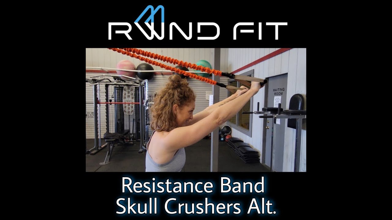 RWND Home Fitness - Resistance Band Skull Crushers - YouTube