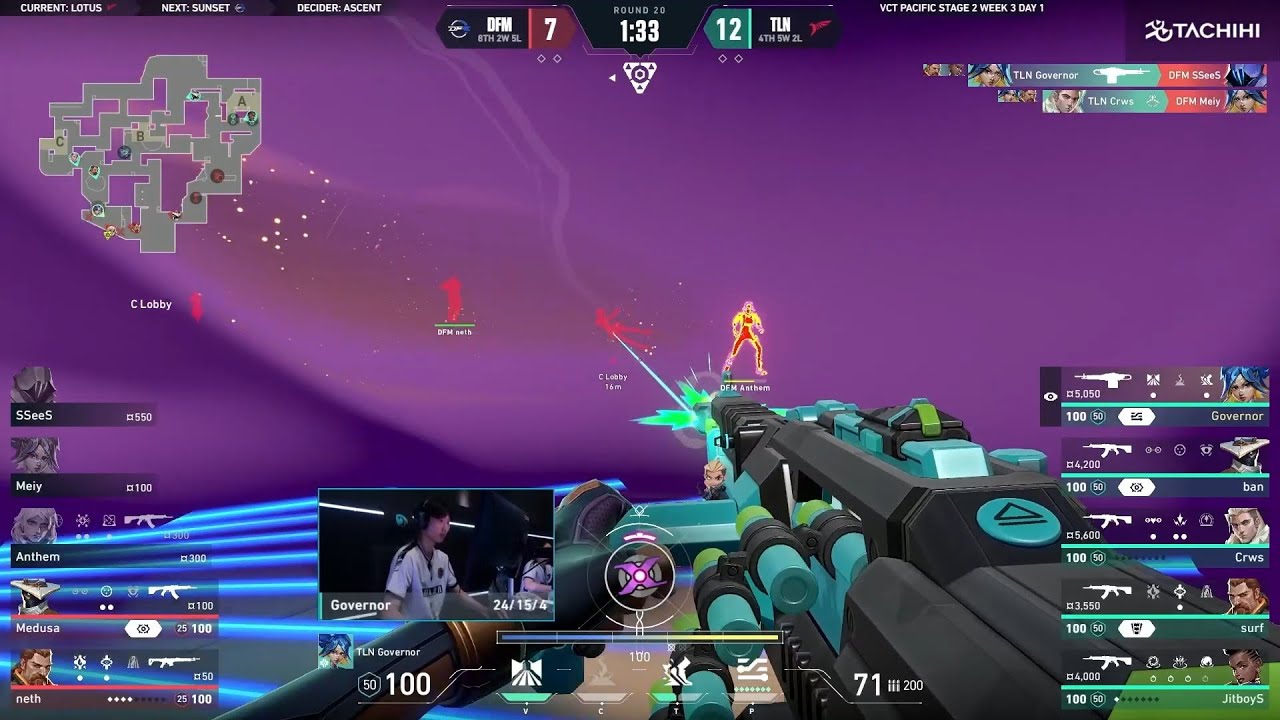 TLN Governor with Neron Odin to Take the Map 1 Against DFM | VCT ...