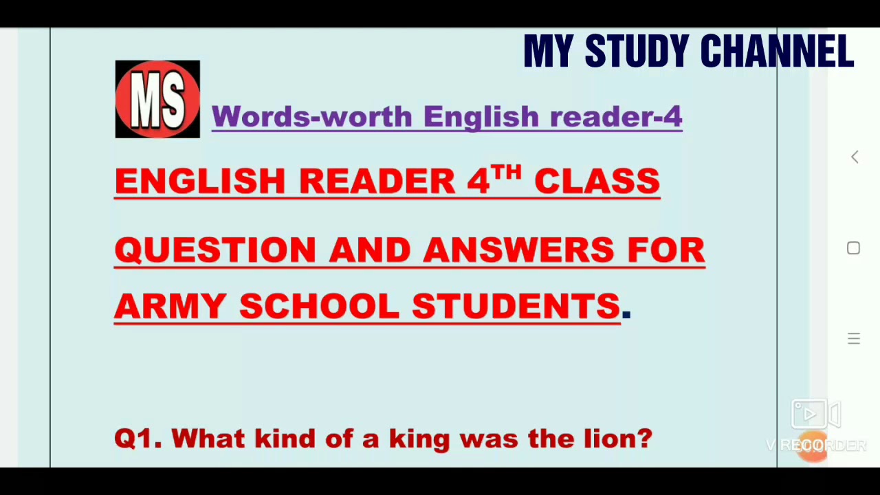 English Question Answers 4th Class Chapter 1 YouTube english-question-answers-4th-class-chapter-1-youtube