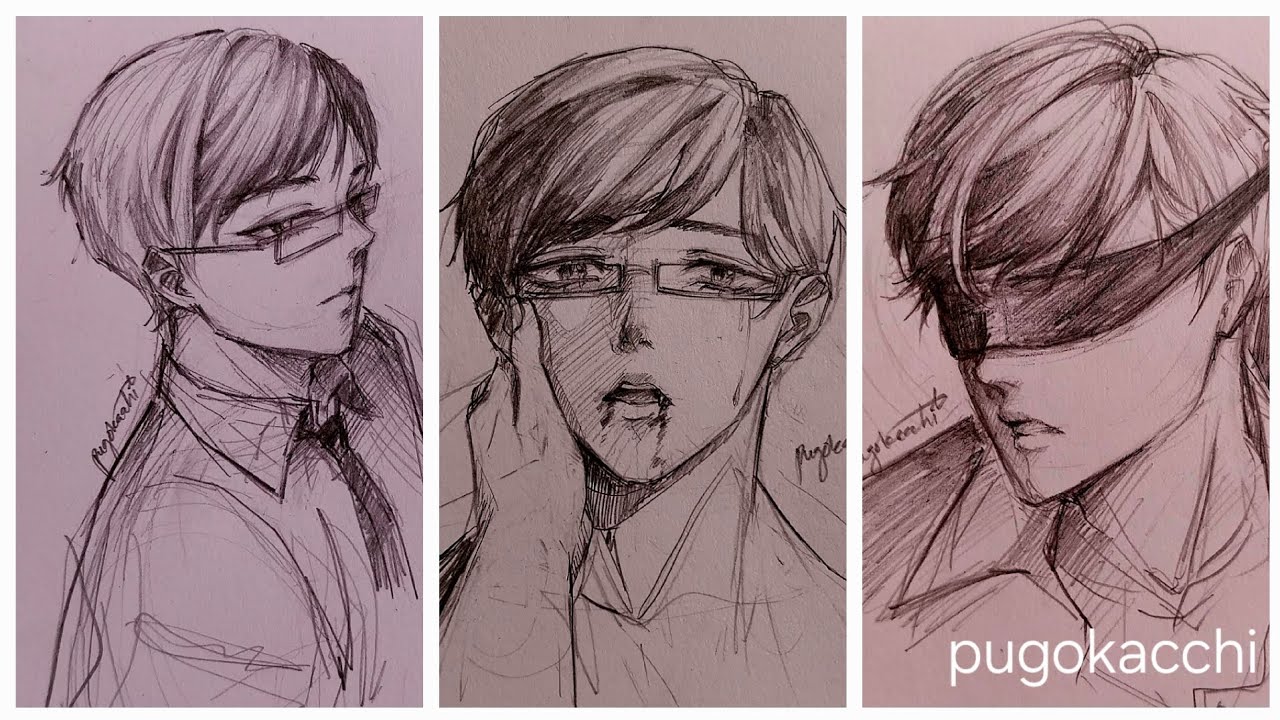 ⏩ DRAWING MALE CHARACTER ILLUSTRATION | My OC drawing | Anime Manga ...