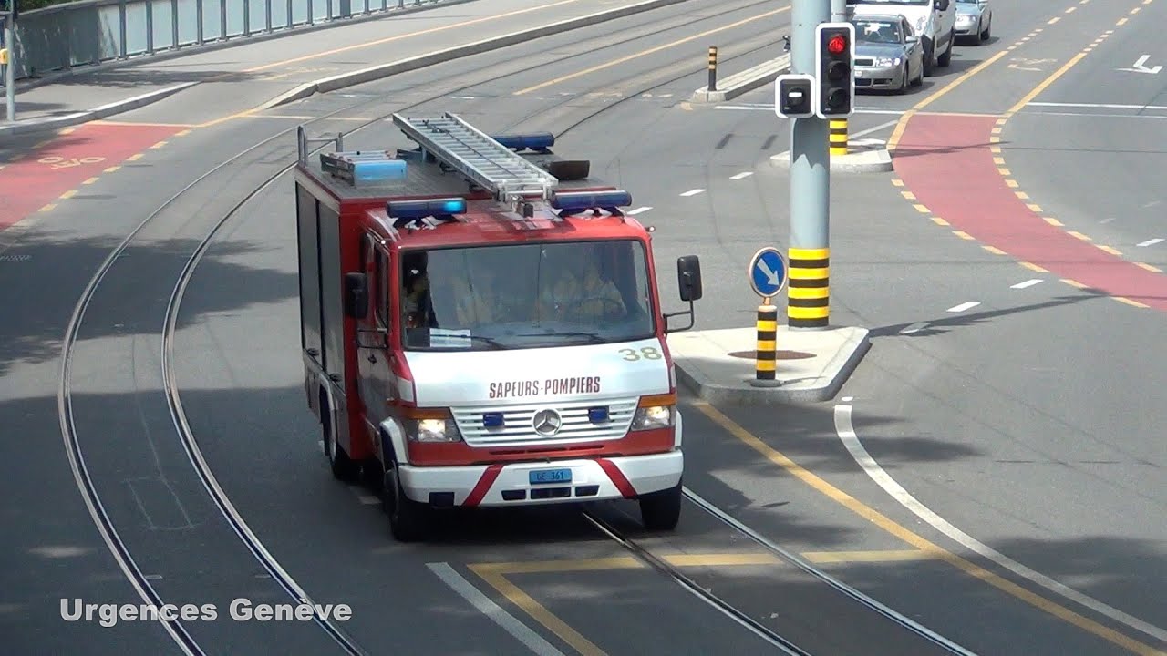 Pompiers Genève fourgon 38 // Geneva fire dept. truck 38 - YouTube