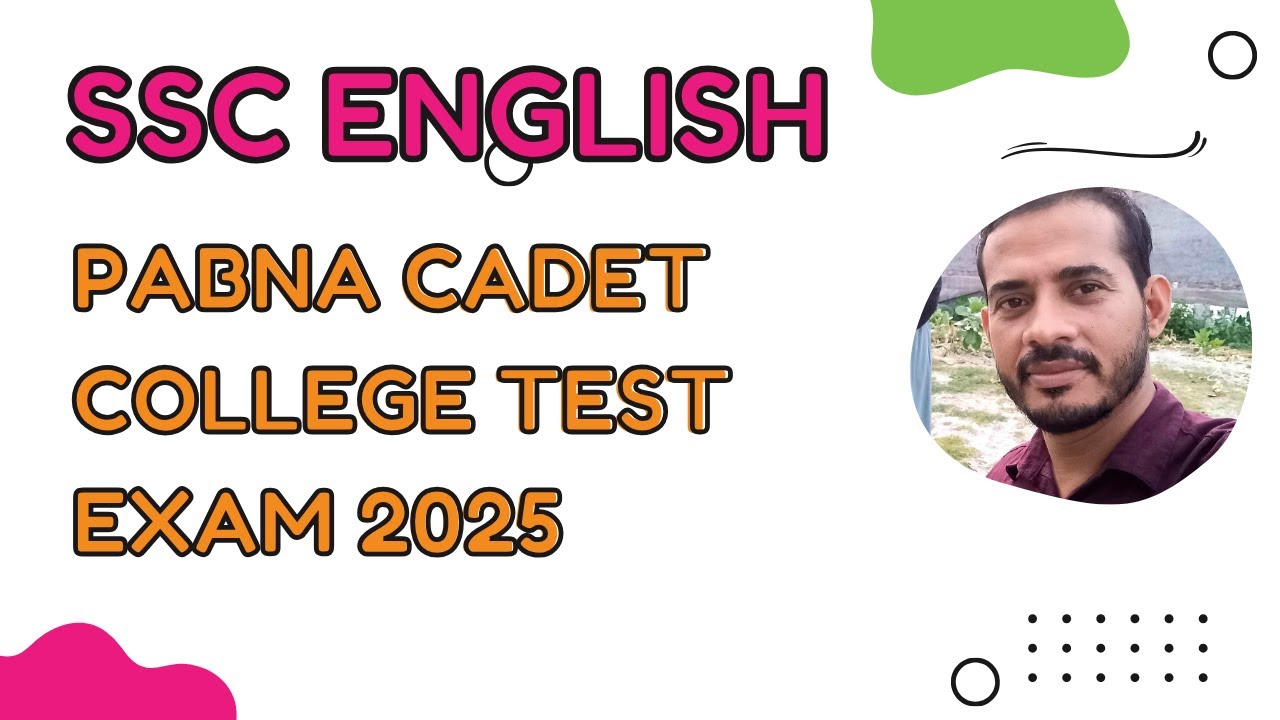 SSC English Model Question Solution | Pabna Cadet College Test Exam ...