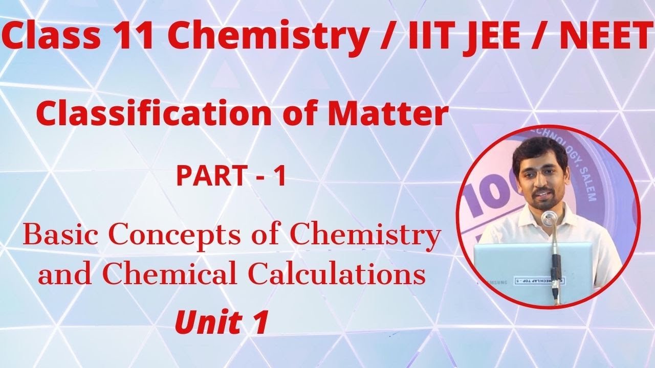 11th Chemistry Classification of Matter Unit 1 Basic Concepts of ...