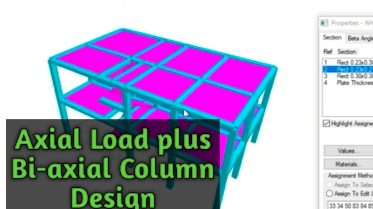 COLUMN I AXIALLY LOADED I BI-AXIAL BENDING- BY CIVIL SMART - YouTube