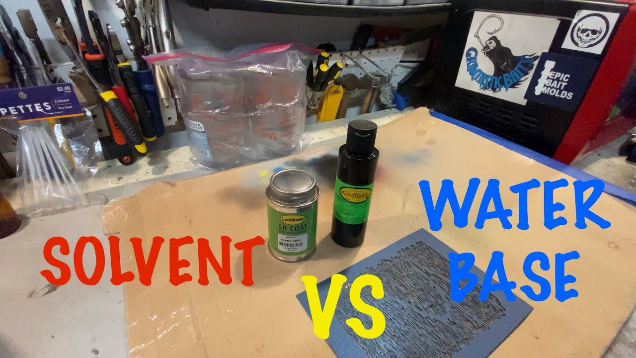 Solvent VS Waterbase Soft Plastics Paint - YouTube