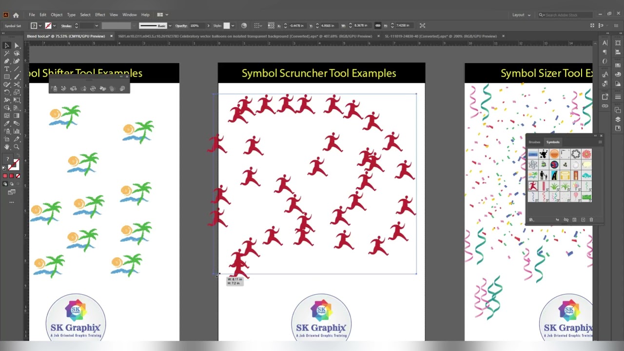 Adobe Illustrator 2020 Learn Symbol Sprayer Shifter Sizer Tools Adobe Illustrator 2020 Learn Symbol Sprayer Shifter Sizer Tools