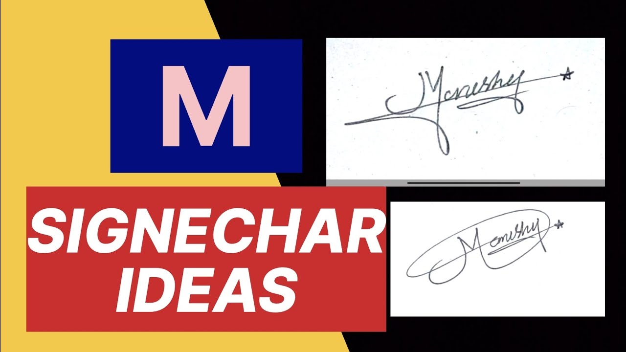 signechar ideas for letter M | signature style of my name | A to z ...